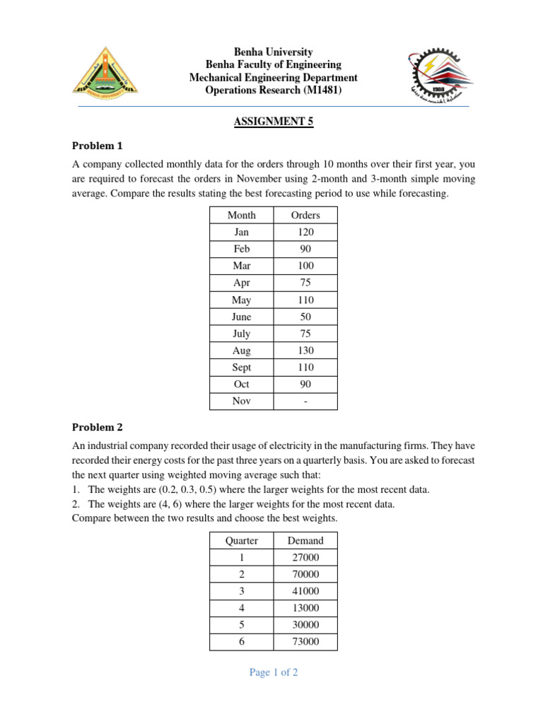 Sheet 6 | Download Free PDF | Forecasting | Data Analysis
