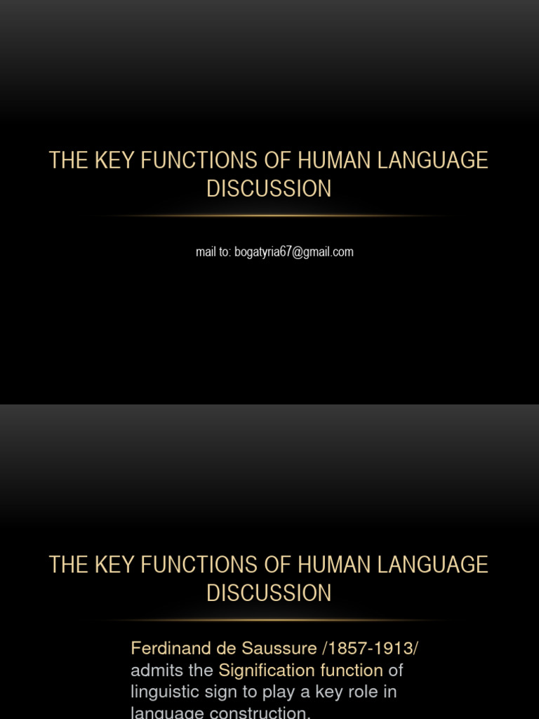 AAB The Key Functions of Human Language Discussion 0 1-10-20-19 | PDF ...