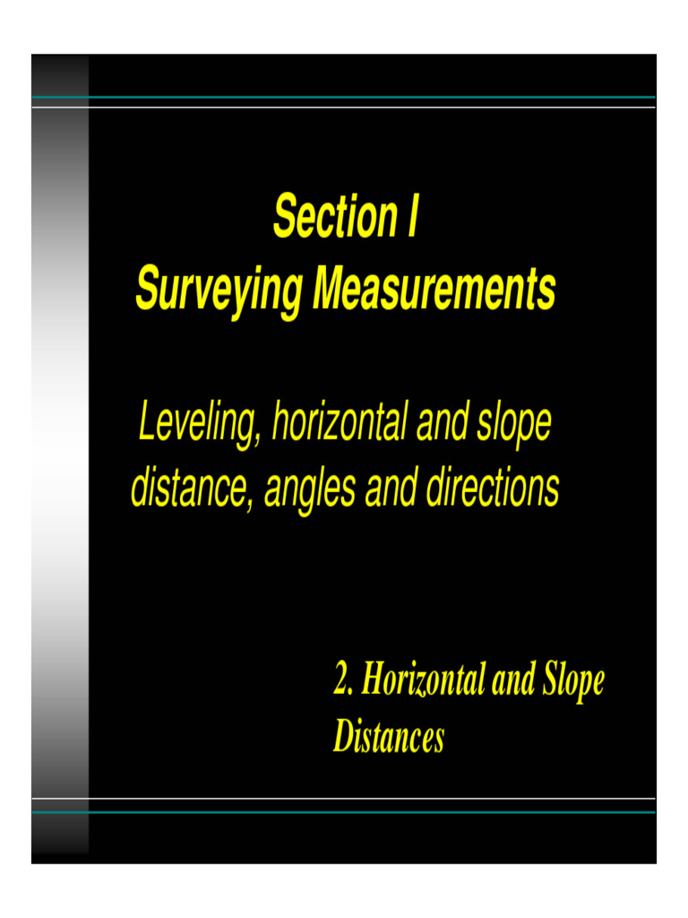 3 - Horiz and Slope Distances | PDF | Mirror | Reflection (Physics)