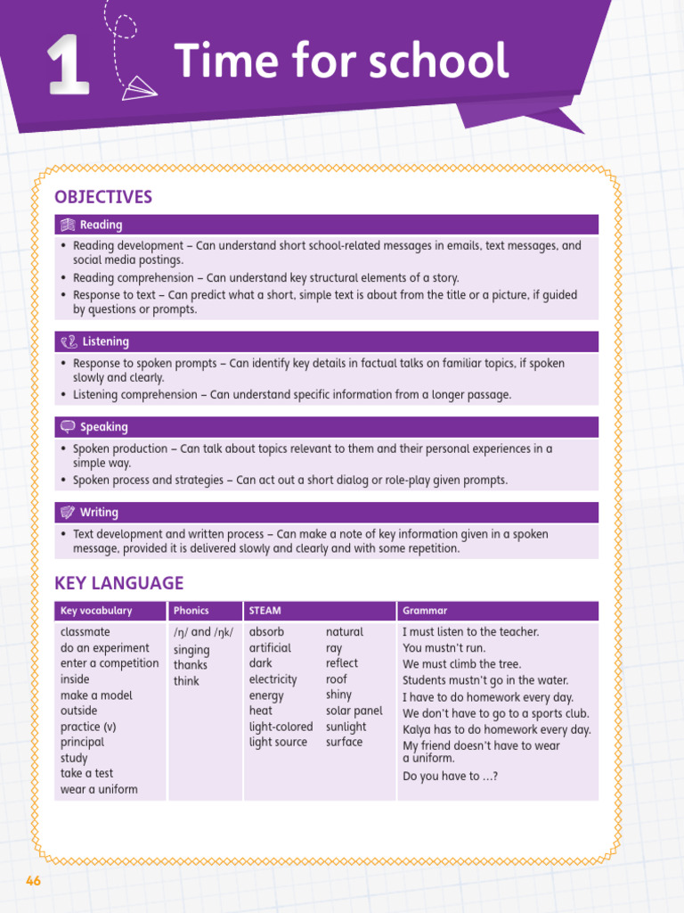 School Activities and Learning Guide | PDF | Reading Comprehension ...