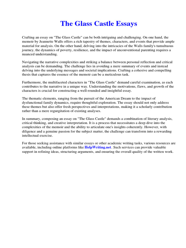 The Glass Castle Essays | PDF | Exorcism