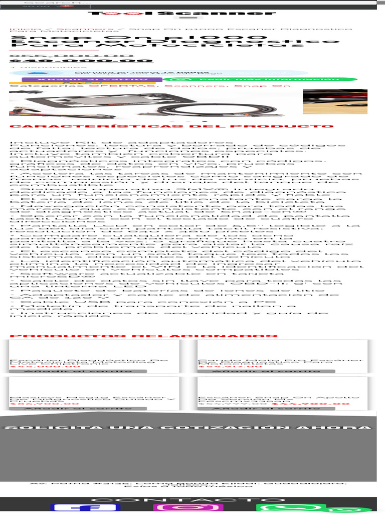 Snap On p1000 Escaner Diagnostico para Motociclet | PDF | Bienes manufacturados | Ingeniería ...