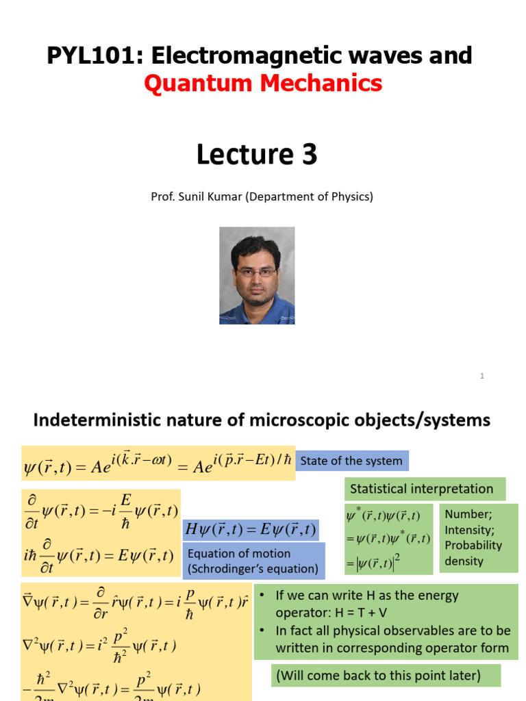 Pyl101 QM L3 | PDF | Wave Function | Waves