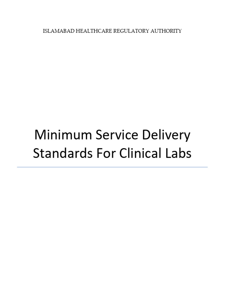 IHRA Standards for Clinical Labs | PDF | Quality Assurance | Laboratories