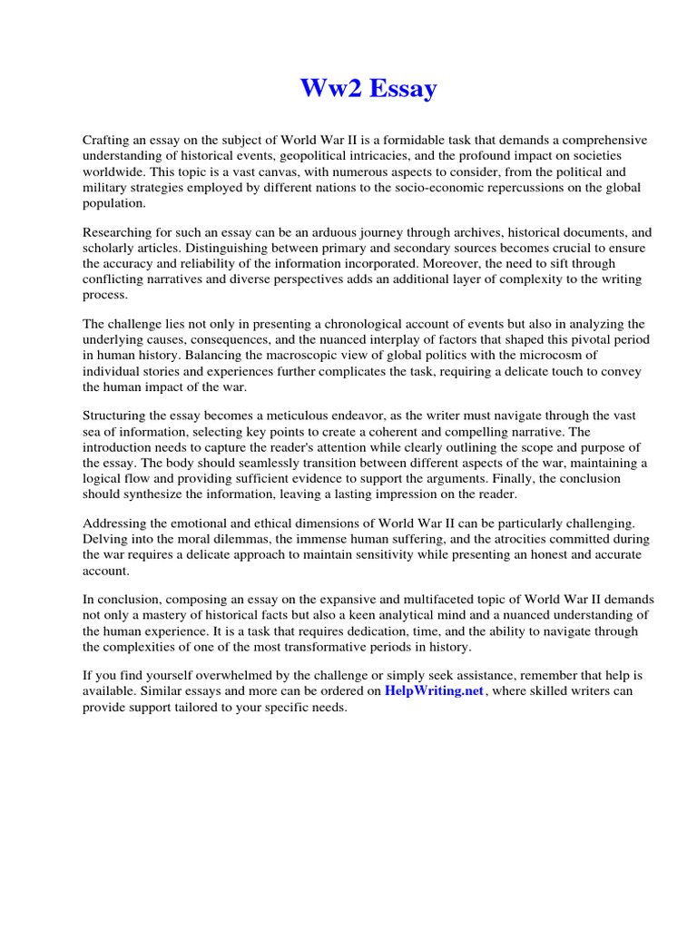 Ww2 Essay | PDF