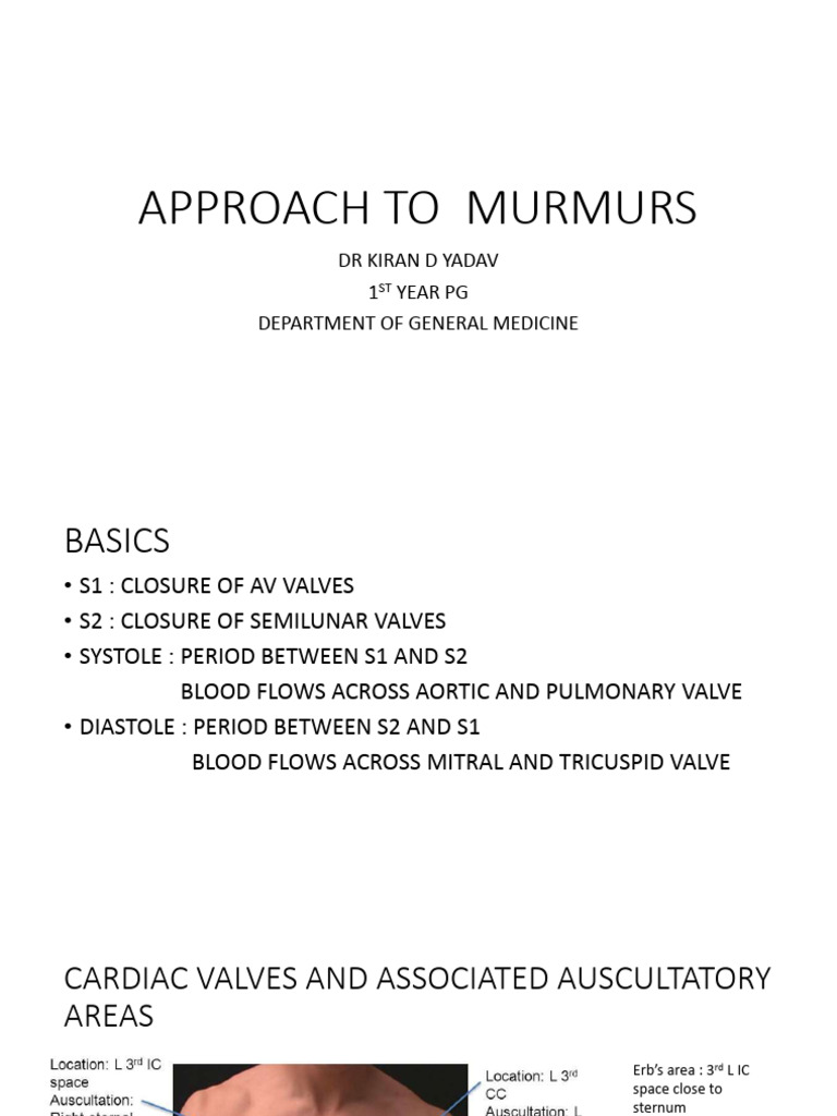 Cardiac Murmurs | PDF | Heart Valve | Diastole