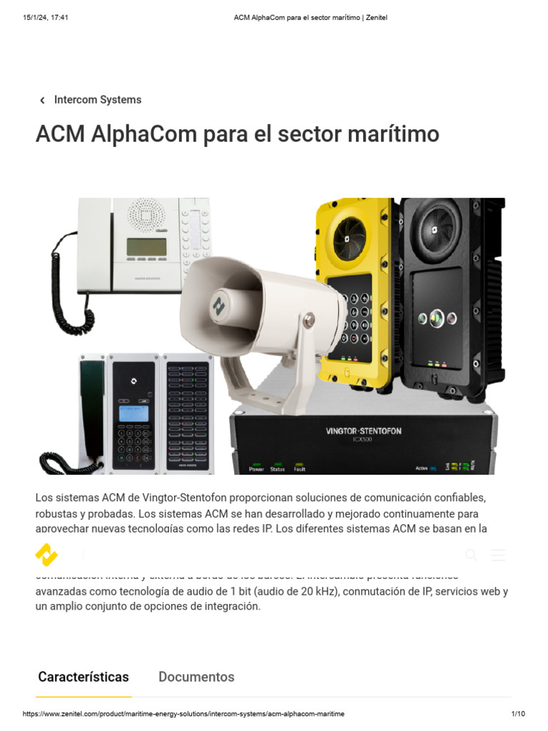 ACM AlphaCom para El Sector Marítimo - Zenitel | PDF | Protocolos de ...