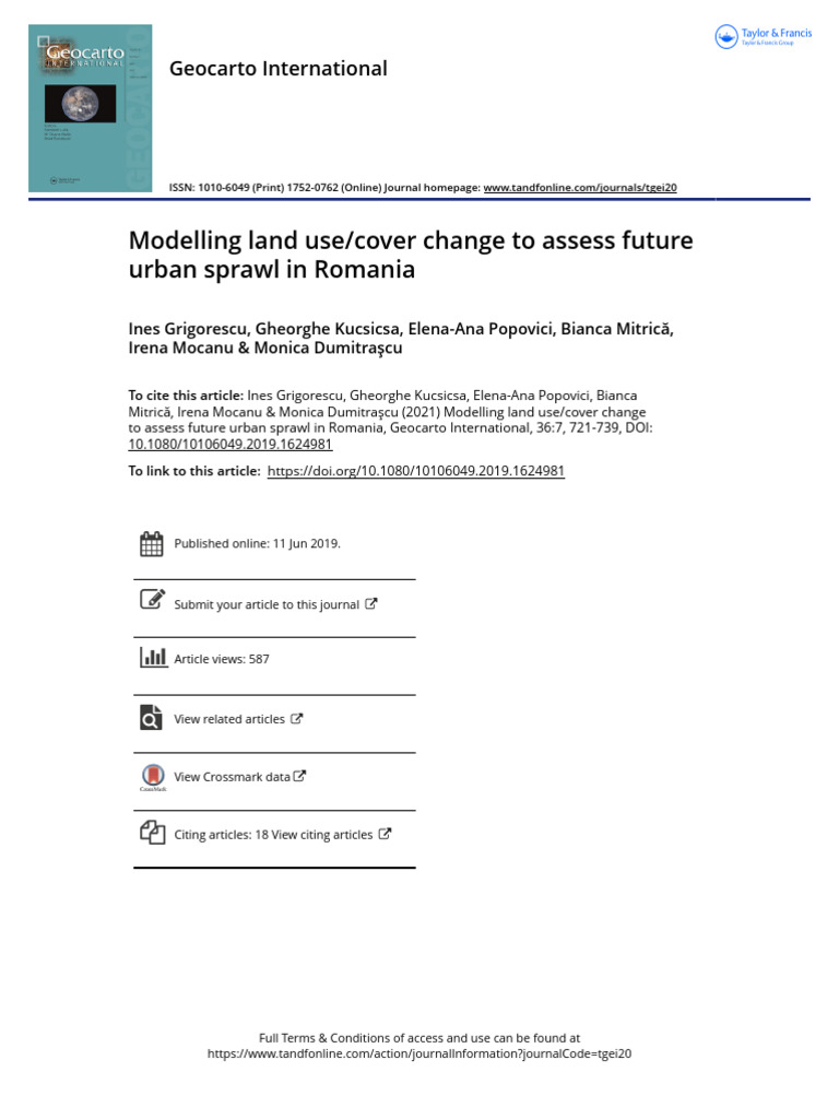 Modelling Land Use Cover Change To Assess Future Urban Sprawl in ...