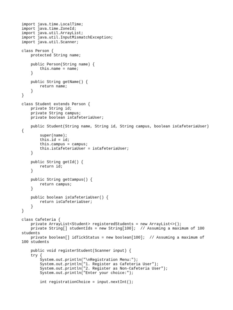 Cafeteria Java | PDF | Software | Computer Engineering Cafeteria Java | PDF | Software | Computer Engineering