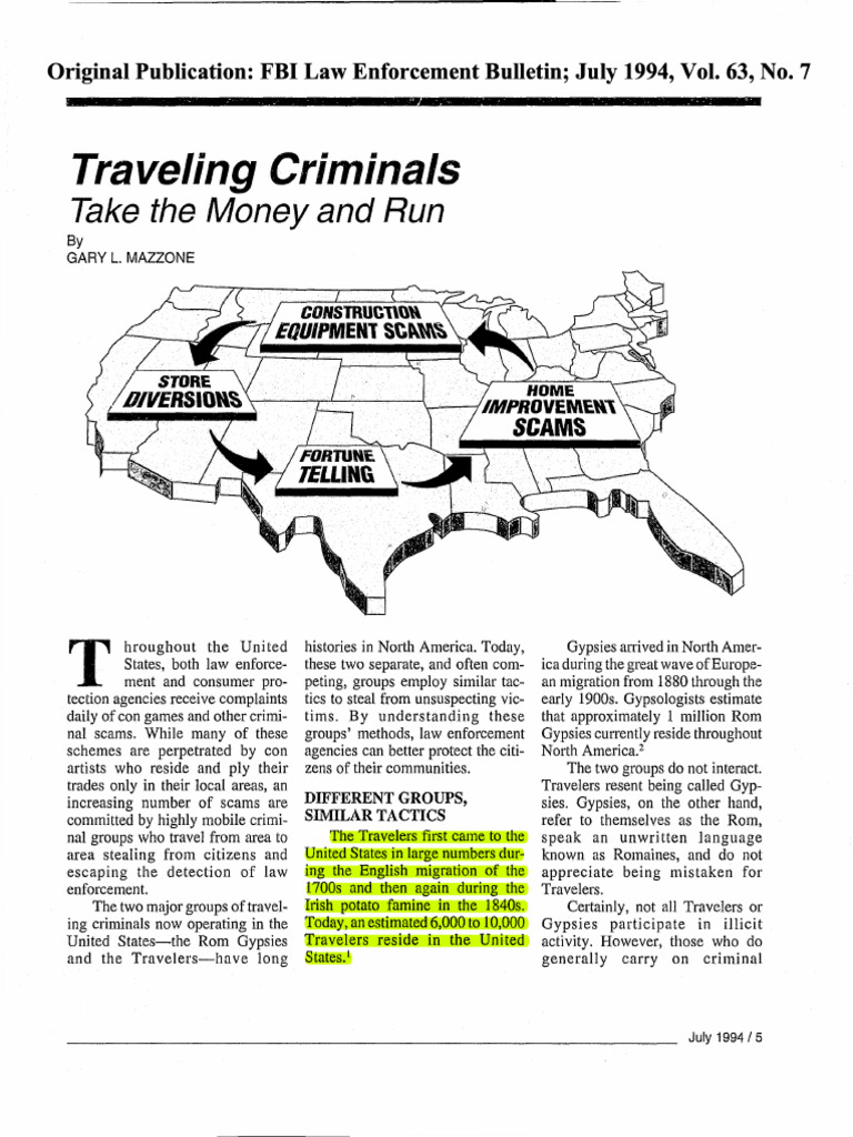 Traveling Criminal Scams in the US | PDF | Crimes | Crime & Violence