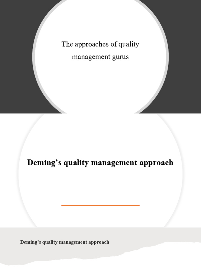 The Approaches of Quality Management Gurus Unit 3 | PDF | Quality ...