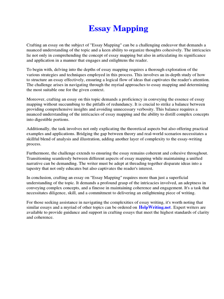 Essay Mapping | PDF | Heart | Transport