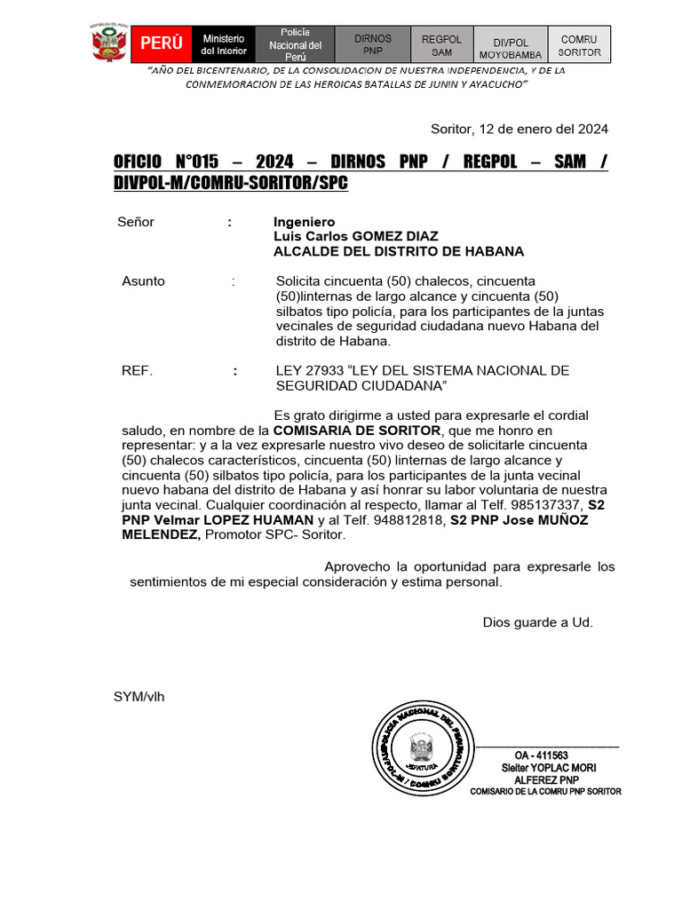 Oficio Municipalidades 2024-12 | PDF | Justicia penal | Crimen y violencia