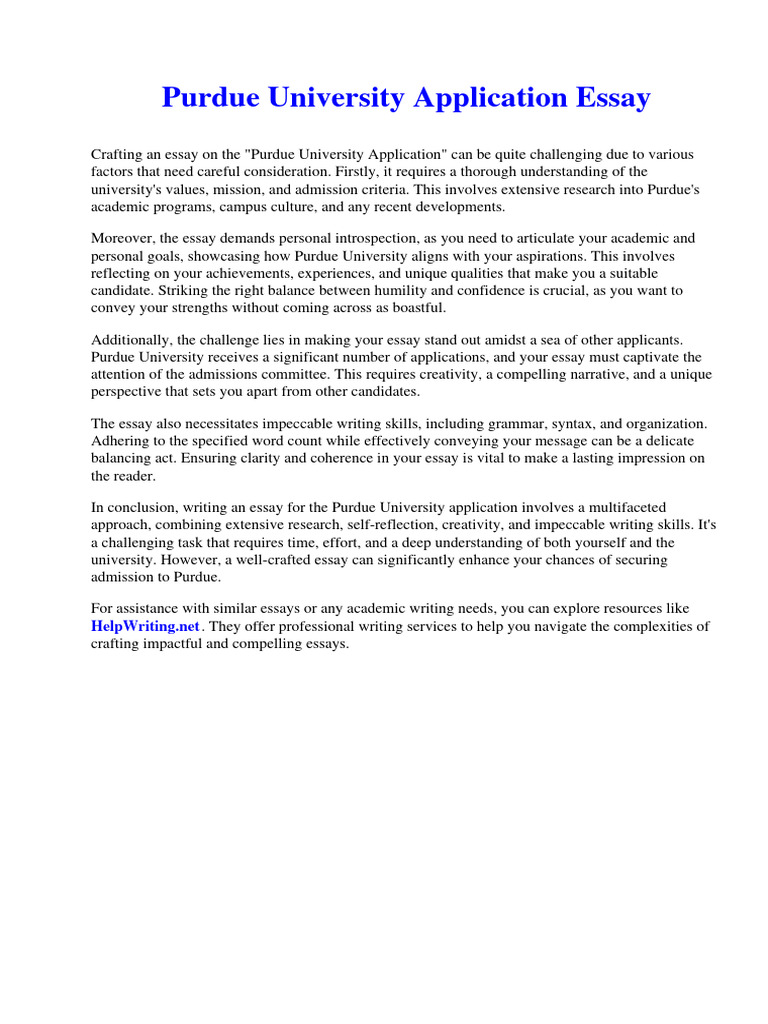 Purdue University Application Essay Tips | PDF | Cyberwarfare | Security