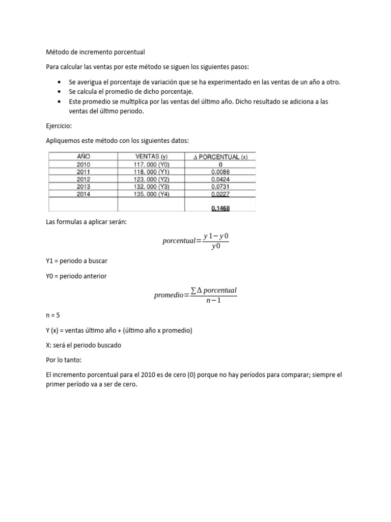 Método de Incremento Porcentual | PDF