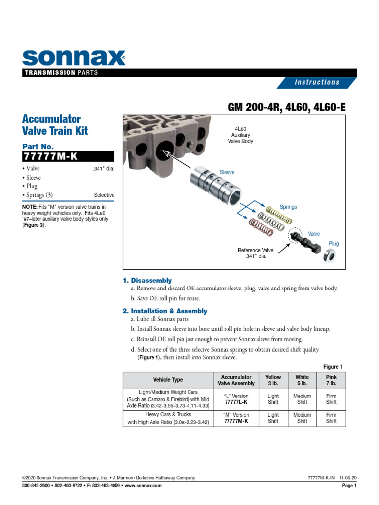 700r4 Accumulator valve Train | PDF | Wheeled Vehicles | Motor Vehicle