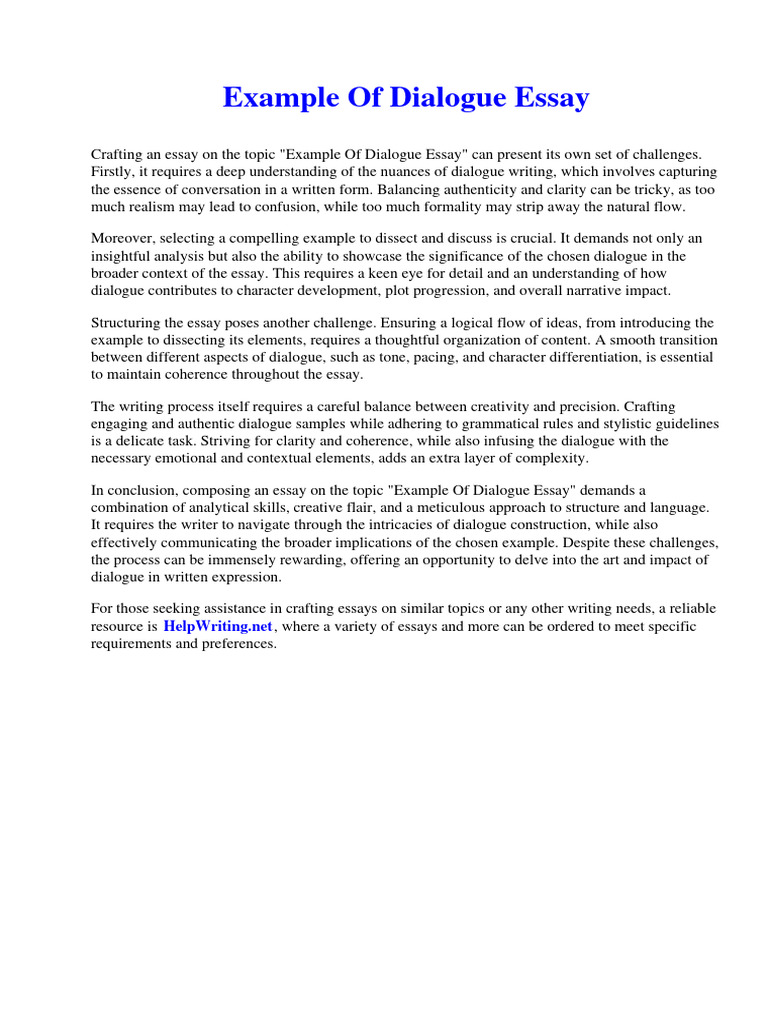 Example Of Dialogue Essay Pdf Cytoplasm Actin