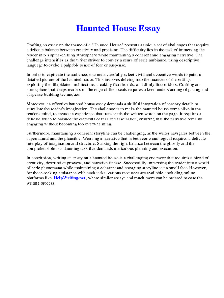 Haunted House Essay | PDF | Securitization | Mortgage Loan