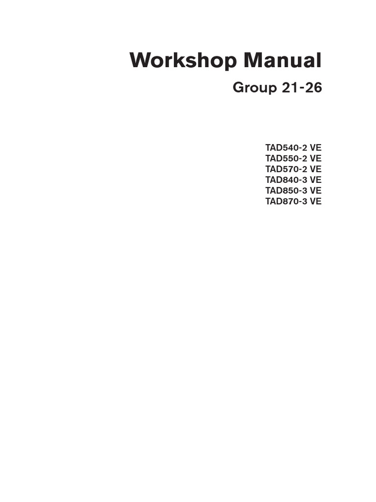 Workshop Manual: Group 21-26 | PDF