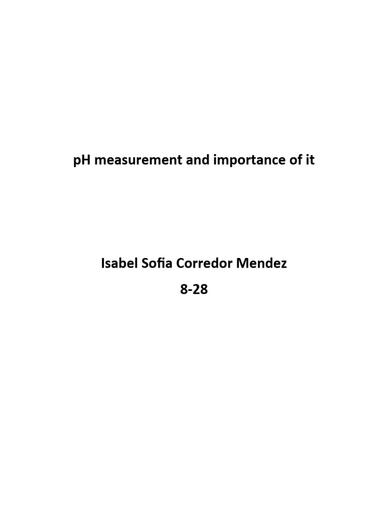 Understanding pH Measurement and Its Importance | PDF | Soil | Plant ...