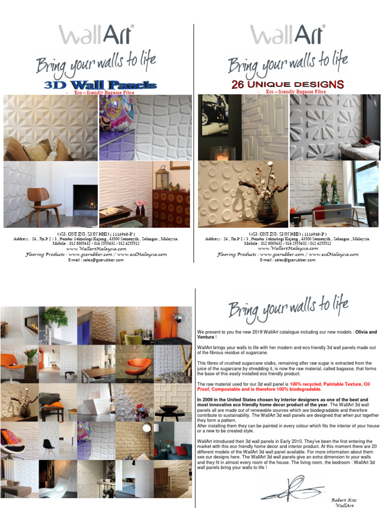 3d Wall Panel Catalogue | PDF | Sugarcane | Interior Design