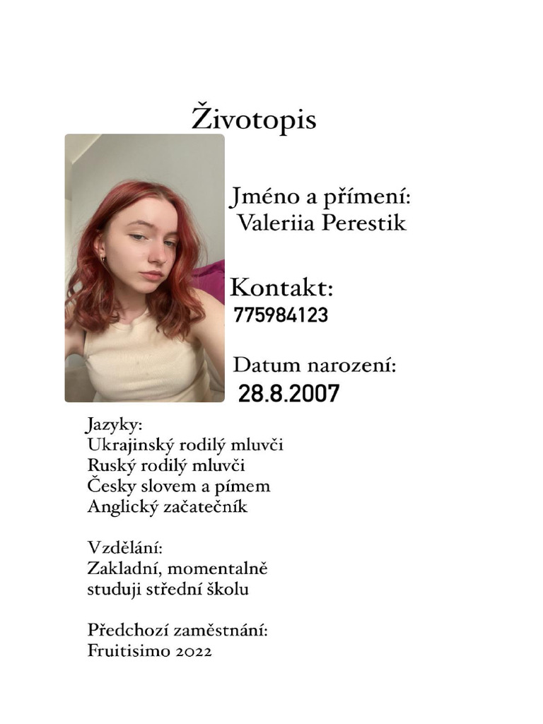 Zivotopis | PDF