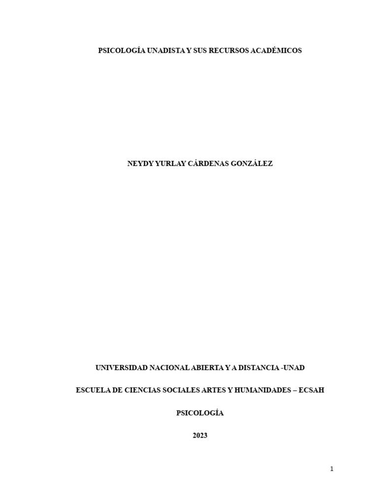 Recursos Academicos de La Unad y Sus Beneficios | PDF | Sicología ...