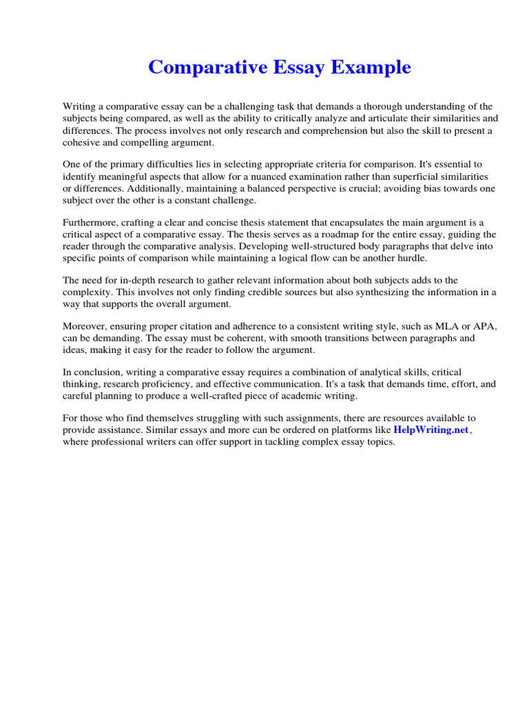 Comparative Essay Example | PDF | Essays | Mohammad Reza Pahlavi