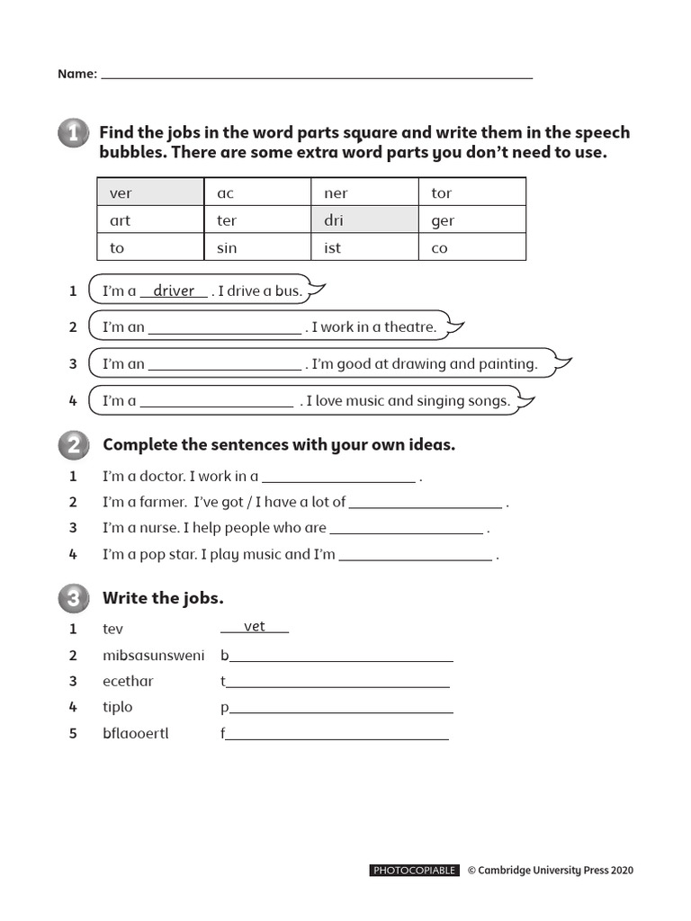 Guess What - 4 - AE - Unit 3 - Vocabulary - Worksheet - Extra | PDF
