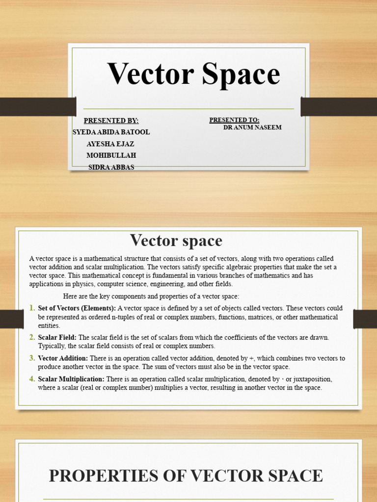 Vector Space Presentation Pdf