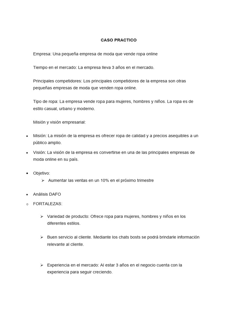 Caso Practico MKT Digital | PDF | Marketing | Business