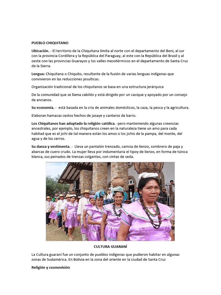 Pueblo Del Oriente Boliviano | Descargar gratis PDF | Bolivia | Agricultura