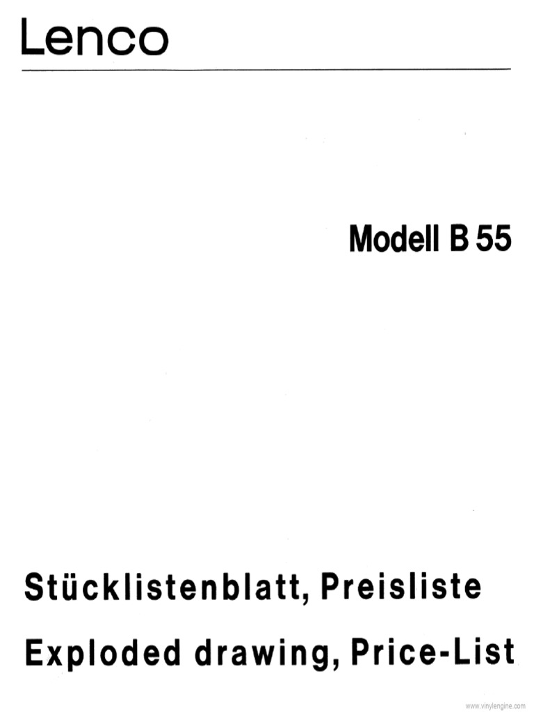 Ve Lenco b55 Parts | PDF