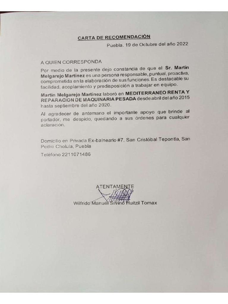 03 Cartas de Recomendacion y DC3 | PDF