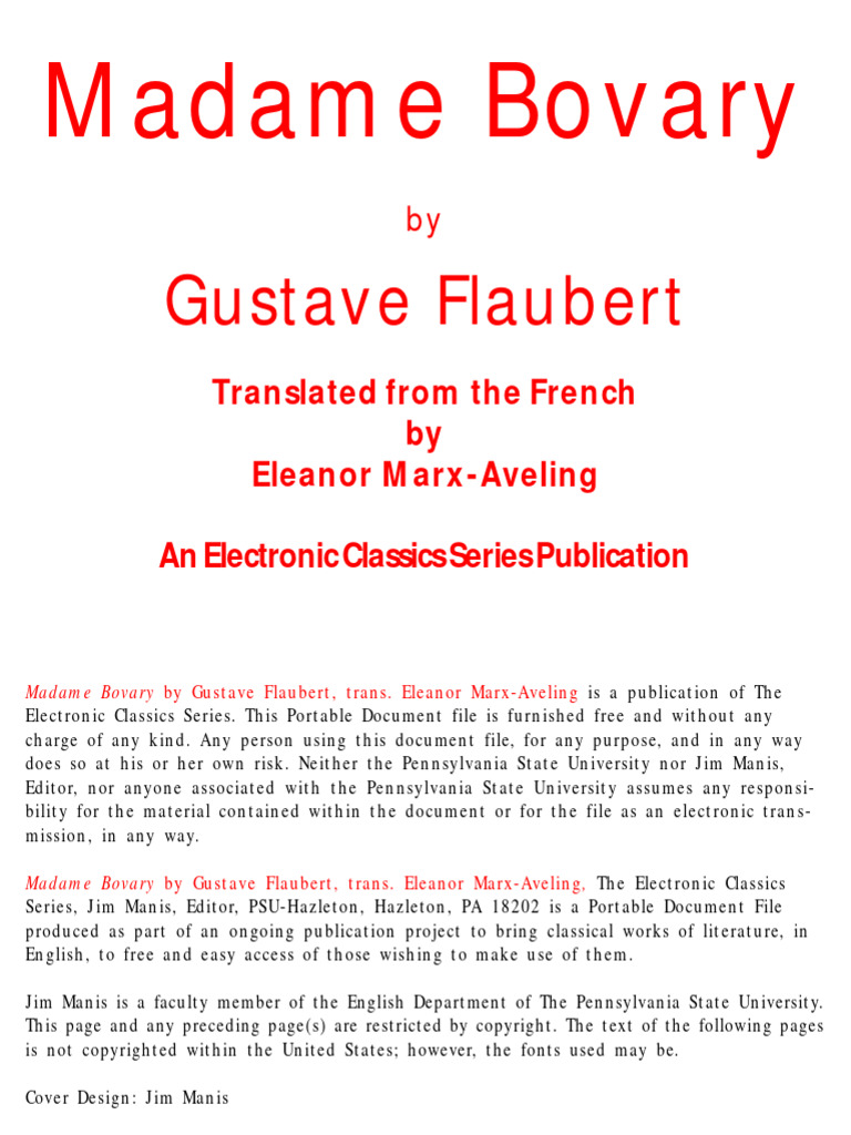 Gustave Flaubert - Mme Bovary | PDF | Madame Bovary