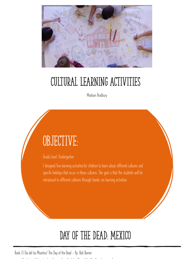 Ed349 Kindergarten Cultural Learning Activities | PDF