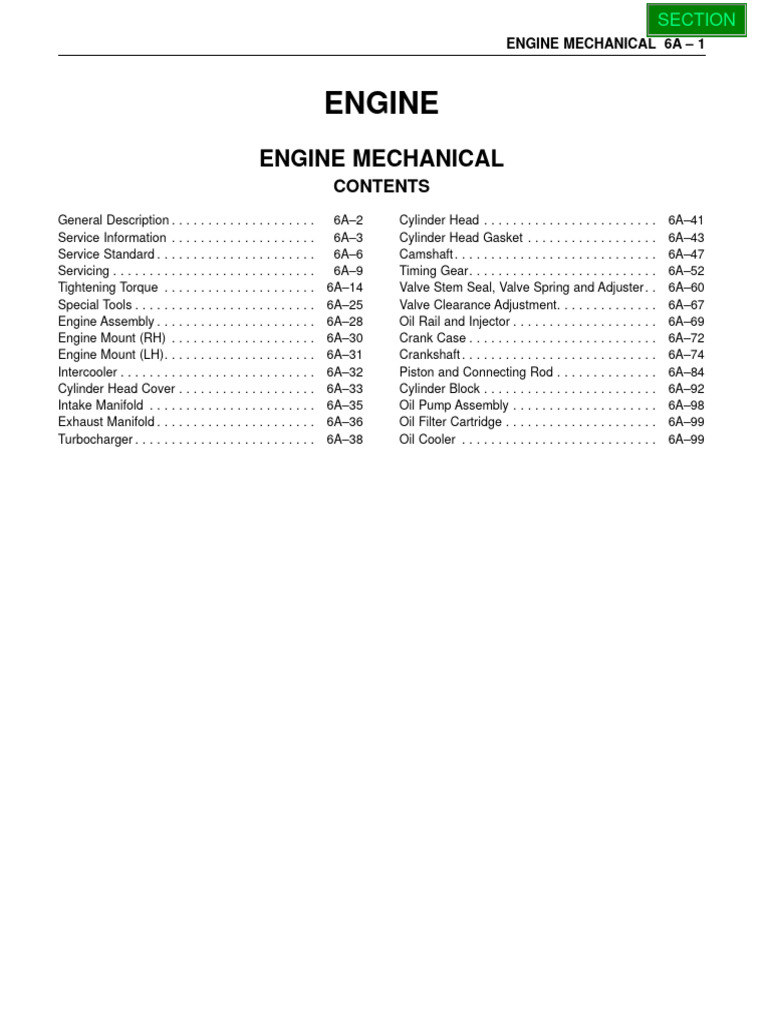 4JX1 | PDF | Piston | Internal Combustion Engine