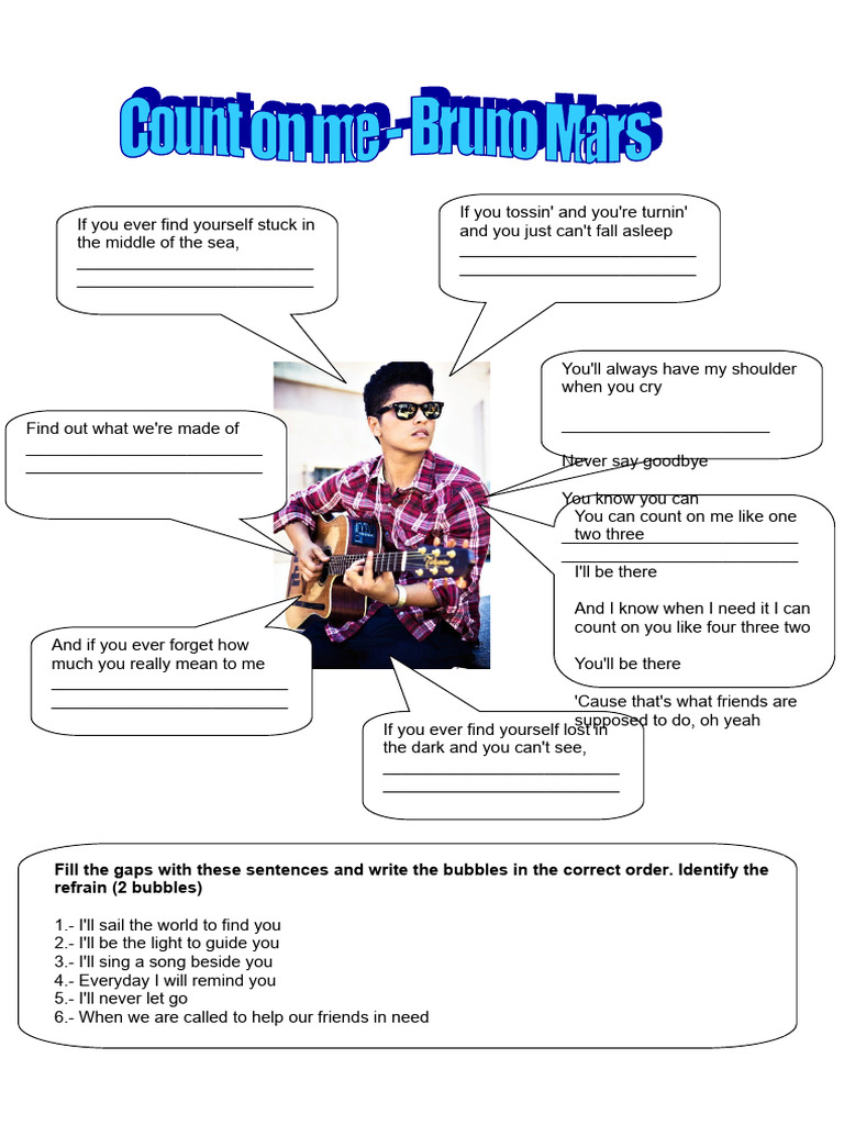 Bruno Mars - Count On Me - Conditionals | PDF