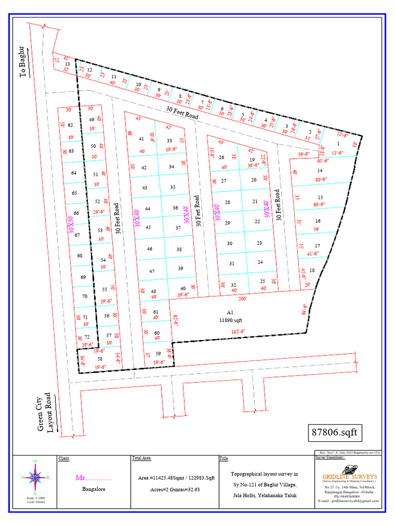 Bagalur Layout Plan Overview | PDF
