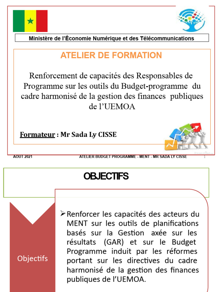 Formation sur le Budget-Programme UEMOA | PDF | Budget | Planification