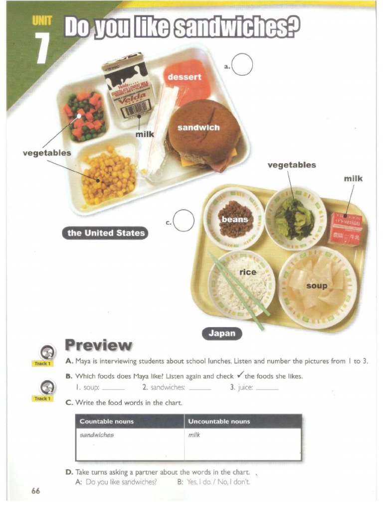 Unit 7 - Do You Like Sandwiches | PDF