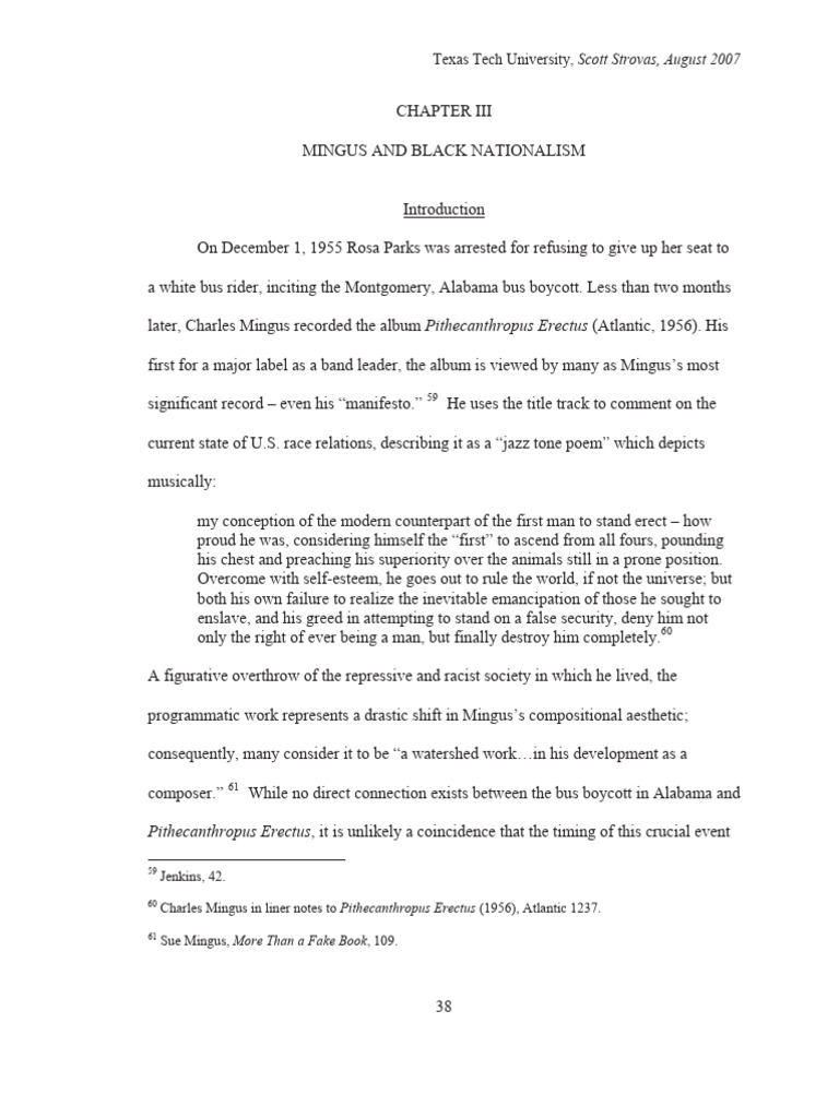 Charles Mingus Pithecantropus Erectus - Scott Strovas | PDF