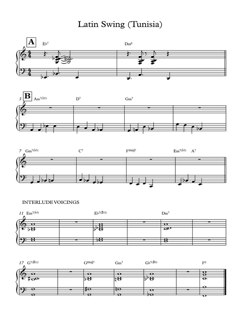 Latin Swing (Tunisia) - Partitura Completa | PDF