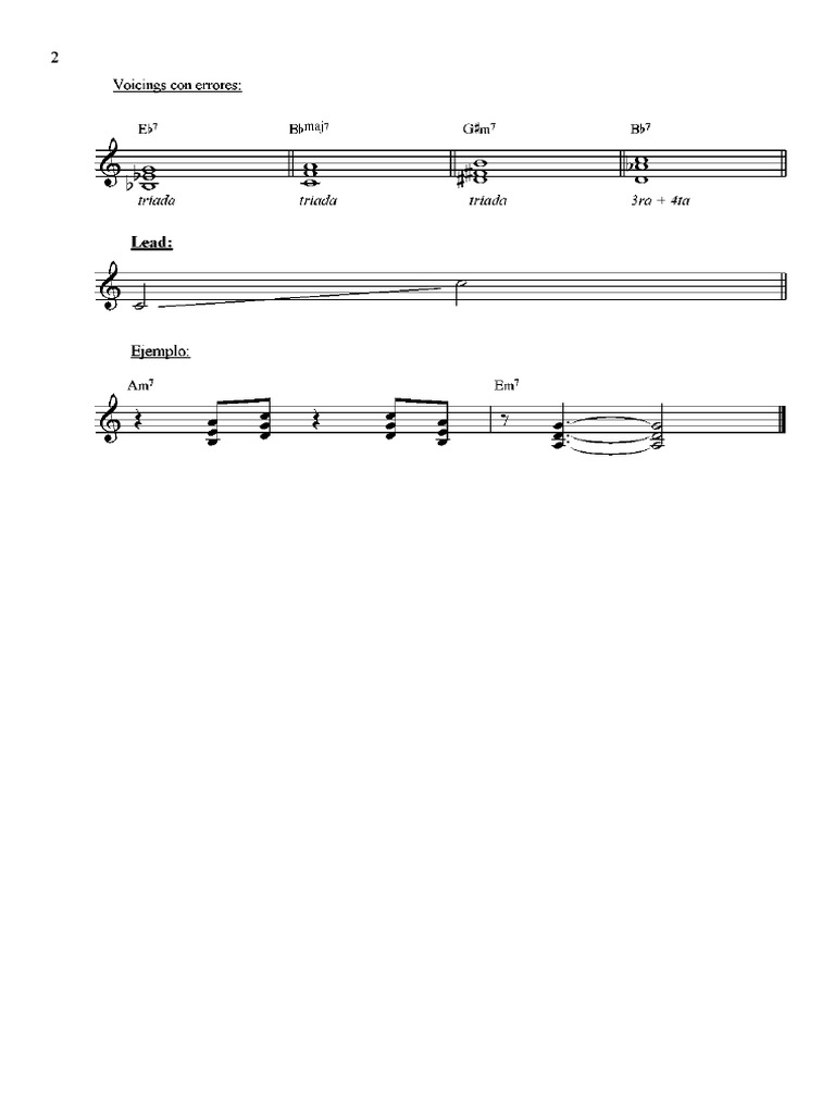 Voicing Por Cuartas 4 y 3 Voces | PDF