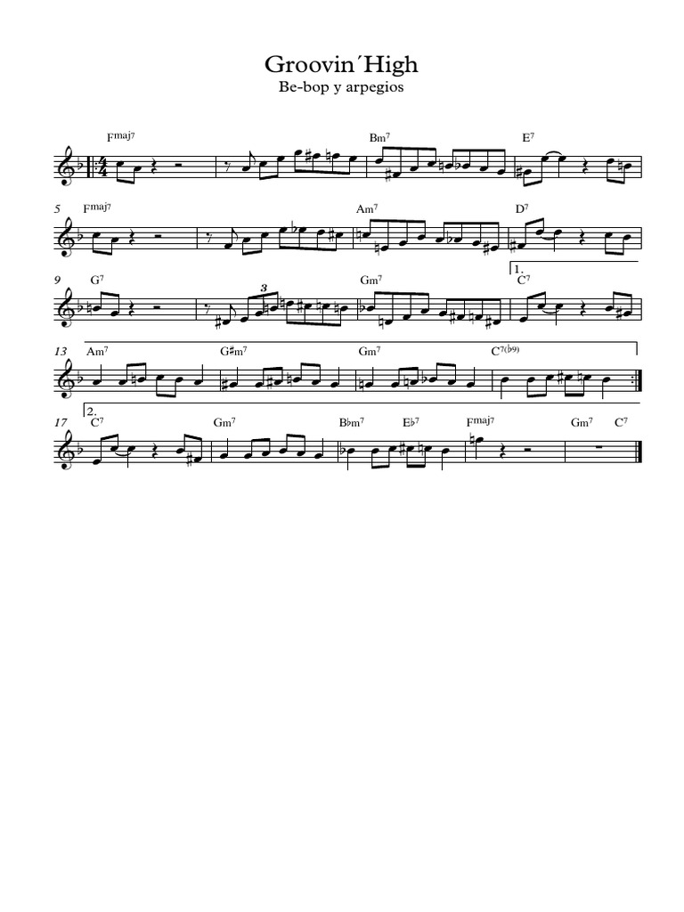 Groovin High Trumpet | PDF