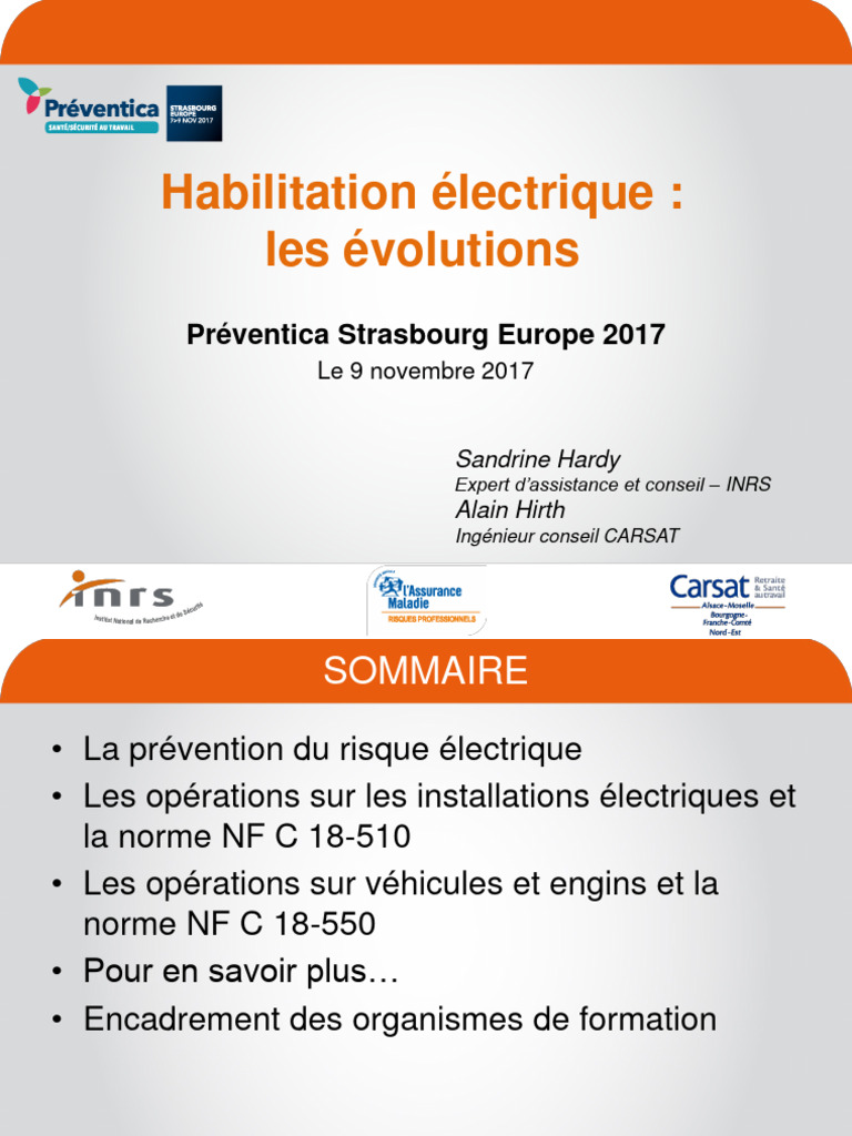Habilitation électrique et norme NF C 18-550 | PDF