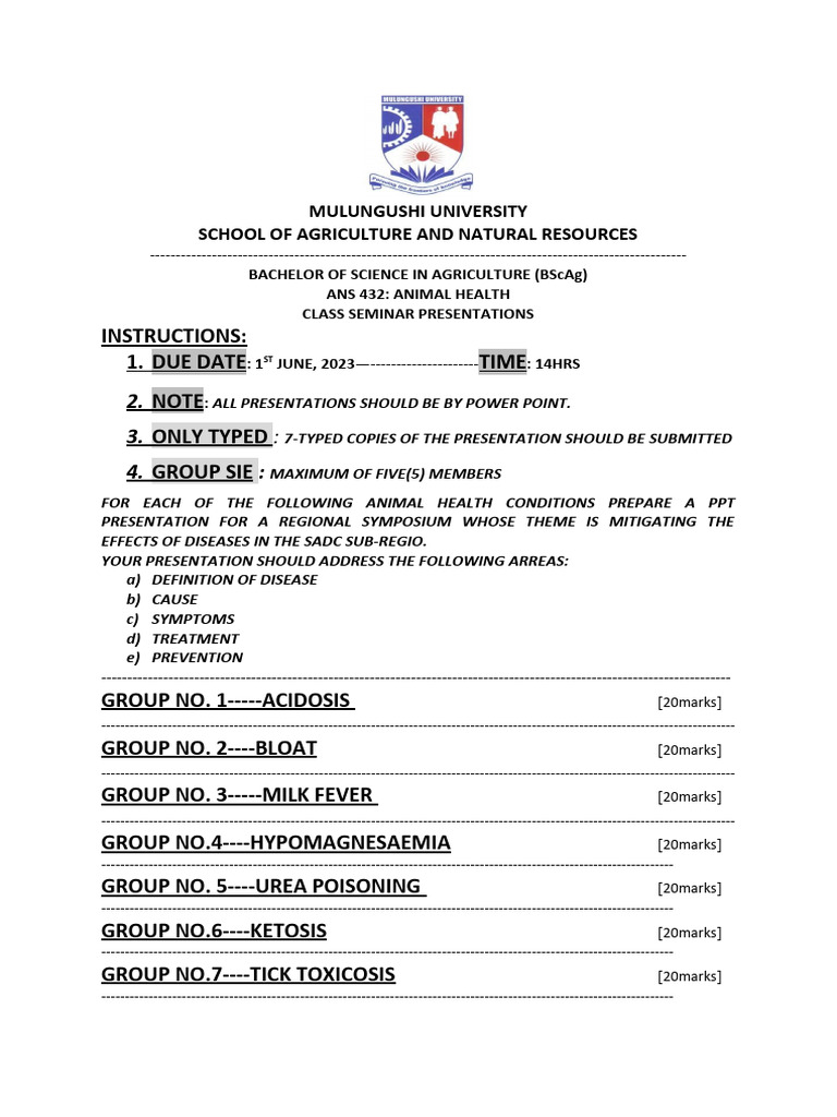 Animal Health Presentation Topics | PDF | Health Care | Public Health