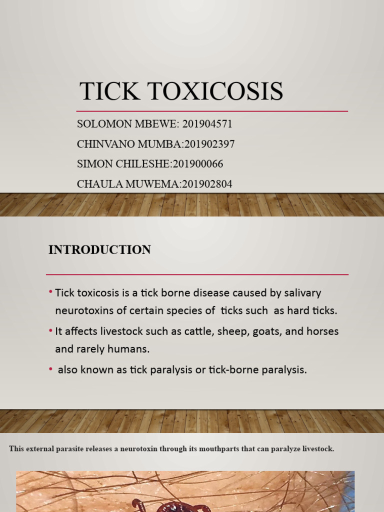 Group 7-Tick Toxicosis | PDF