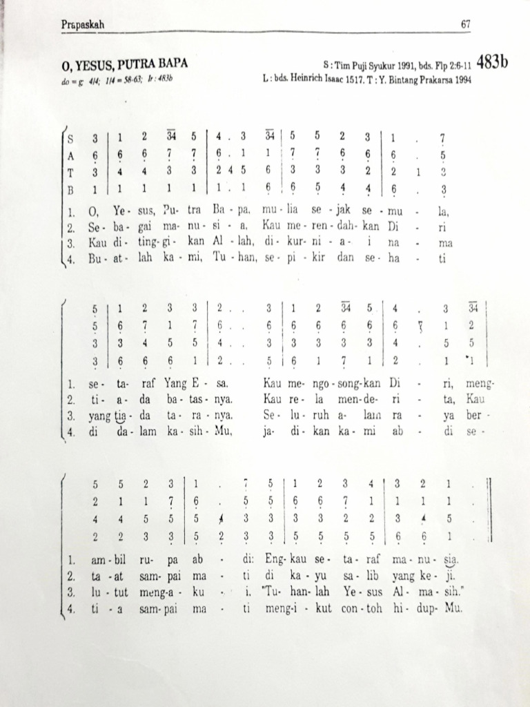 PS-483b O, Yesus Putra Bapa | PDF