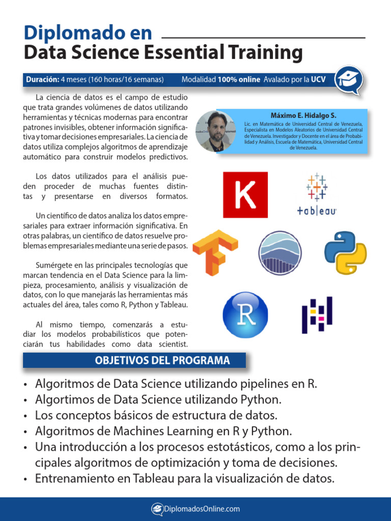 Brochure Data Science Essential Training | PDF | Matemáticas | Matemáticas Aplicadas